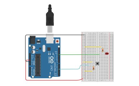 Circuit Design Oef 1 Met Drukknop Tinkercad