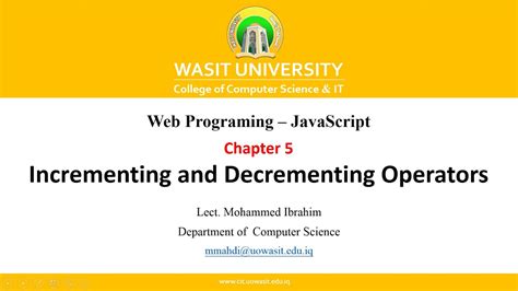 11 incrementing and decrementing operators youtube