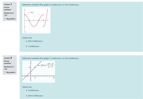 Solved Question 1 Determine Whether The Graph Is Continuous