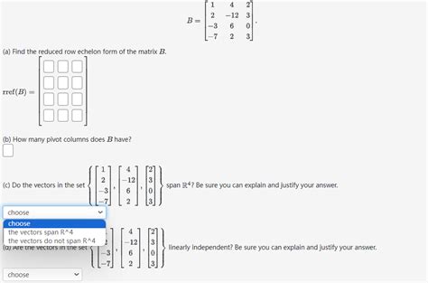 Solved B A Find The Reduced Row Chegg Com