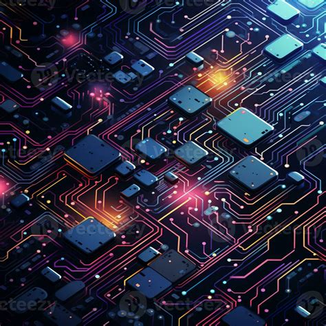 Abstract Background Circuit Board Pattern Technology Digital Concept
