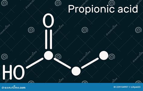 Propionic Propanoic Acid Naturally Occurring Carboxylic Acid C3h6o2 Structural Chemical
