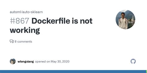 Dockerfile Is Not Working Issue 867 Automl Auto Sklearn GitHub