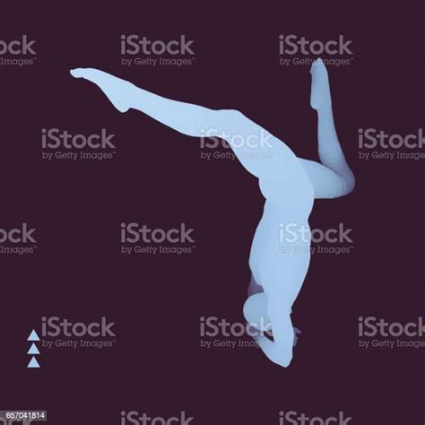 Breakdance 또는 힙합 개념입니다 댄서의 실루엣입니다 남자 인체 3d 모델입니다 스포츠 기호입니다 3차원 형태에 대한 스톡 벡터 아트 및 기타 이미지 Istock