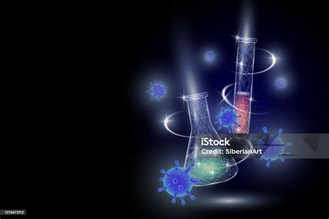 바이러스학 연구 실험실 벡터 포스터 바이러스 전염병 그림입니다 코로나바이러스 호흡기 질환 백신 코로나 바이러스 병원체 배아 배경 미생물학 과학 배너 템플릿입니다 과학에 대한