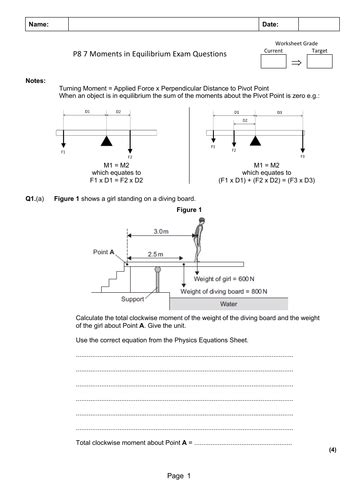 Ks4 Gcse Physics Aqa P8 7 Moments And Equilibrium P Lesson Bundle Teaching Resources
