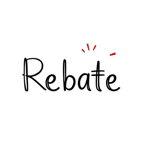 Minimalist Of Text Rebate In Thin Font With Fine Outlines And With