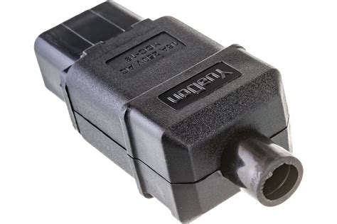 Электрическая кабельная вилка Lanmaster Iec 60320 C19 16a 250v разборная черная Lan Iec 320