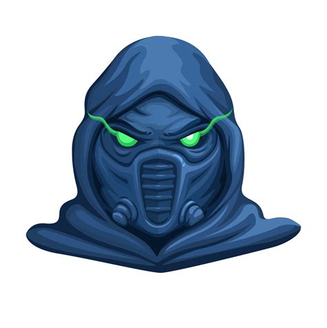 Masked Assassin In Hoodie Mascot Illustration Vector 14401358 Vector Art At Vecteezy