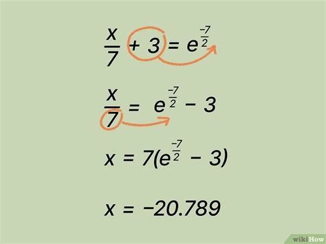 how to get rid of ln in an equation steps and examples