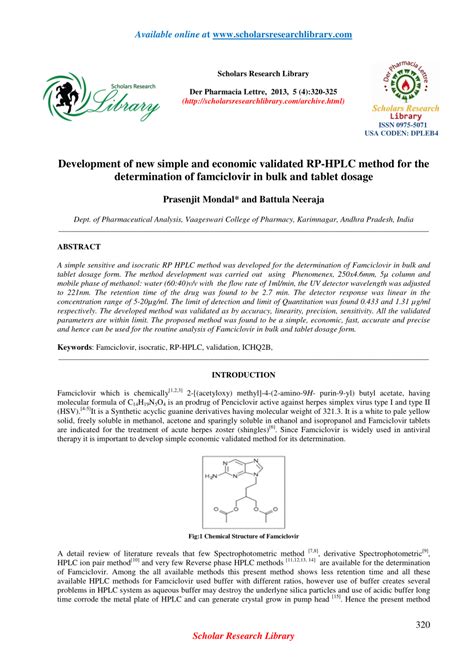 Pdf Development Of New Simple And Economic Validated Rp Hplc Method