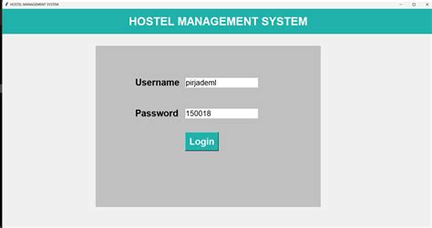 Github Pirjademlhostel Management System A Hostel Management Project In Python Using Tkinter
