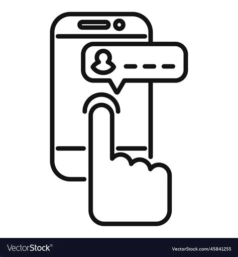 Phone Password Protection Icon Outline Royalty Free Vector