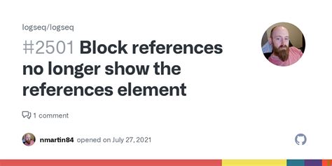 Block References No Longer Show The References Element · Issue 2501 · Logseqlogseq · Github