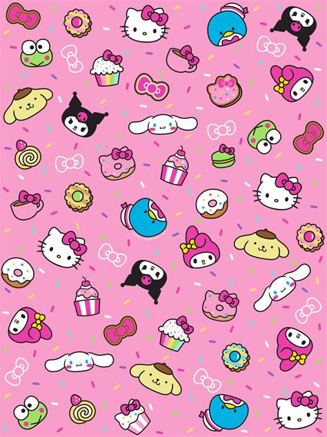 Download Hello Kittyand Friends Pattern Wallpaper
