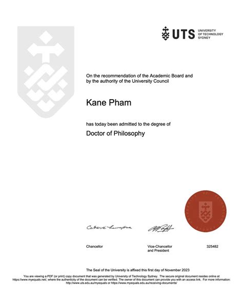 Dr Kane Pham On Linkedin Very Happy To Share The Conferral Of My Phd