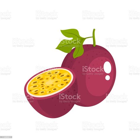 신선한 열정 과일 흰색 절연의 밝은 벡터 일러스트 레이 션 개체 그룹에 대한 스톡 벡터 아트 및 기타 이미지 개체 그룹