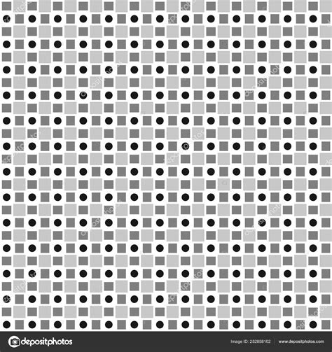 Vector Pattern Of Alternating Squares And Circles Repeatable — Stock