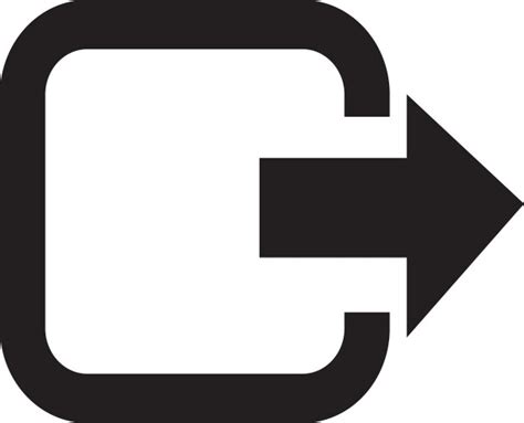 Exit Bag Icon Logout And Output Outlet Out Vector Image