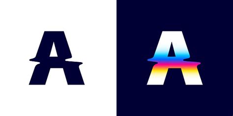 색상 결함이 있는 문자 로고입니다 네온 이중 노출 스타일 홀로그램과 환상 효과가 있는 여러 가지 빛깔의 그라데이션 기호 Dj에 대한 스톡 벡터 아트 및 기타 이미지 Istock