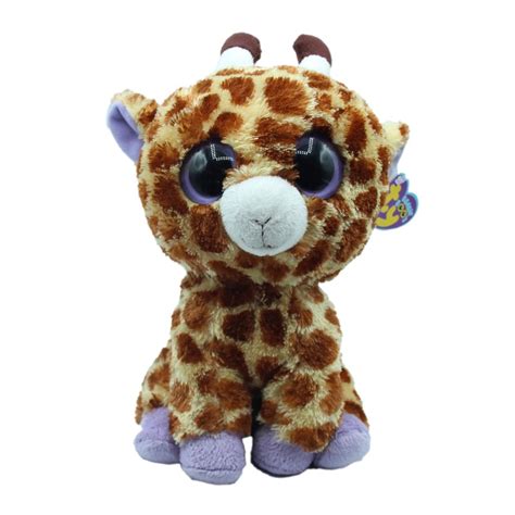 Ty Beanie Boo Safari The Giraffe Solid Eyes Medium Size High