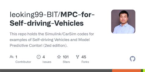 GitHub Leoking BIT MPC For Self Driving Vehicles This Repo Holds The Simulink CarSim Codes