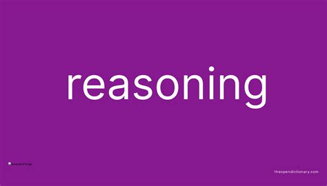 Reasoning Meaning