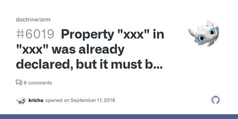 Property Xxx In Xxx Was Already Declared But It Must Be Declared