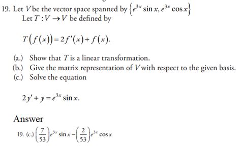 Solved SOLVE USING LINEAR ALGEBRA I NEED PART C ONLY DONT Chegg