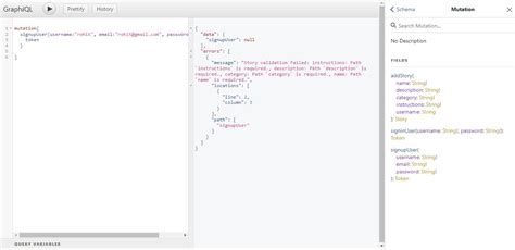 Javascript Signup Authentication In Graphql Isnt Working Error Signupuser Null Stack