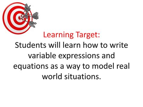 Sec 121 Write Variable Expressions And Equations Pptx Education