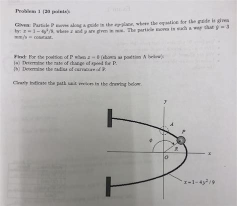 solved problem 1 20 points given particle p moves along