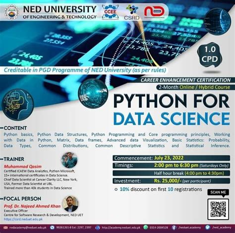 dr najeed ahmed khan on linkedin hands on python for datascienc two months physical online
