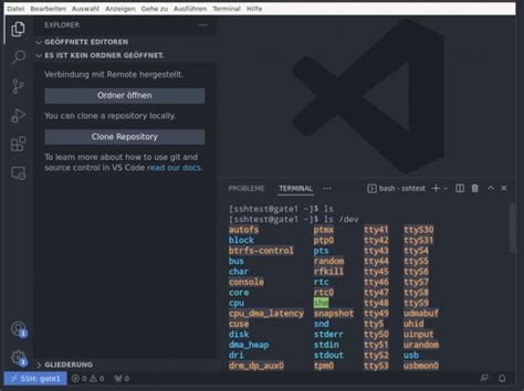 working remotely via ssh