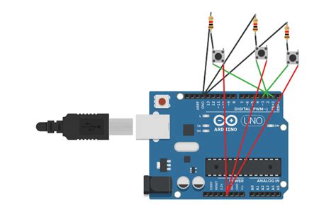 Circuit Design Rock Paper Scissors Tinkercad