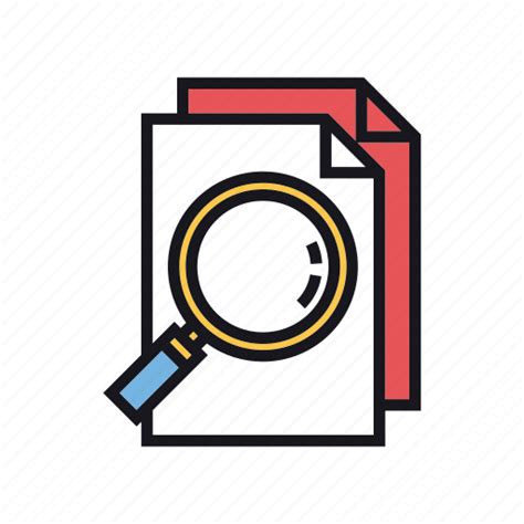 Copy Documents Duplicate Glass Magnifying Paste Plagiarism Icon