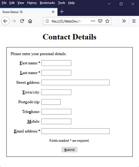 Html Forms