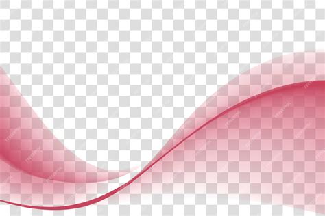 추상적인 빨간 파동 경계 투명한 배경 프리미엄 Ai 생성 Psd