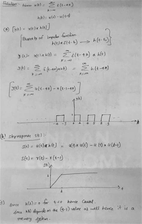Solved 4 The Input X T And Impulse Response Ht Of A Continuous