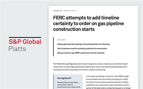 FERC Attempts To Add Timeline Certainty To Order On Gas Pipeline Construction Starts