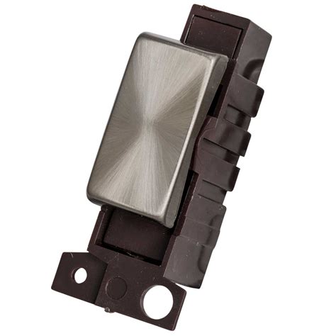 Scolmore Click Mini Grid 10A 3 Position Switch Module Satin Chrome MD070SC CEF