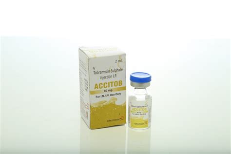 Accitob Tobramycin Sulphate 80 Mg Injection Vial Prescription At ₹ 85 Piece In Jabalpur