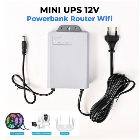 Jual Mini Ups Adaptor 12v Untuk Router Wifi Powerbank Baterai Shopee Indonesia