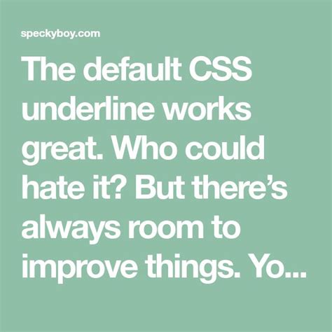 10 CSS Snippets For Creating Stunning Animated Underline Text Effects