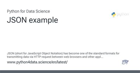 Json Example Python For Data Science