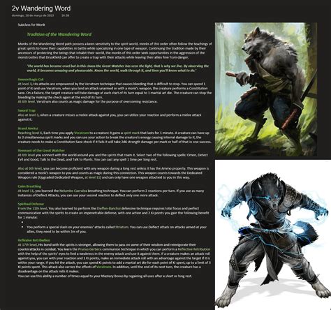Monk Subclass By Hesio Rdndhomebrew