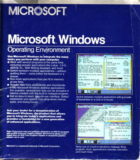 First Versions Microsoft Windows