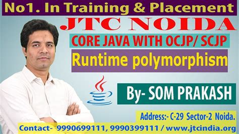 runtime polymorphism oops concepts in java by som sir youtube