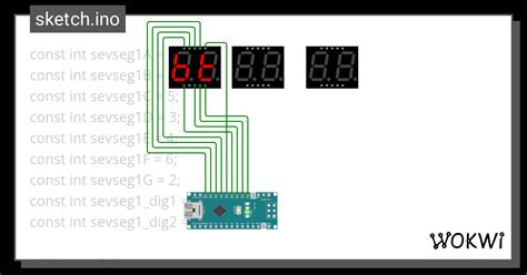 Segment7 6x Wokwi ESP32 STM32 Arduino Simulator
