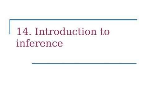 PPT 14 Introduction To Inference Objectives PSLS Chapter 14